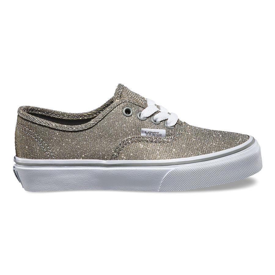 Vans Authentic (Glitter/Textile/True White) Women's Shoes Casual Shoes ...