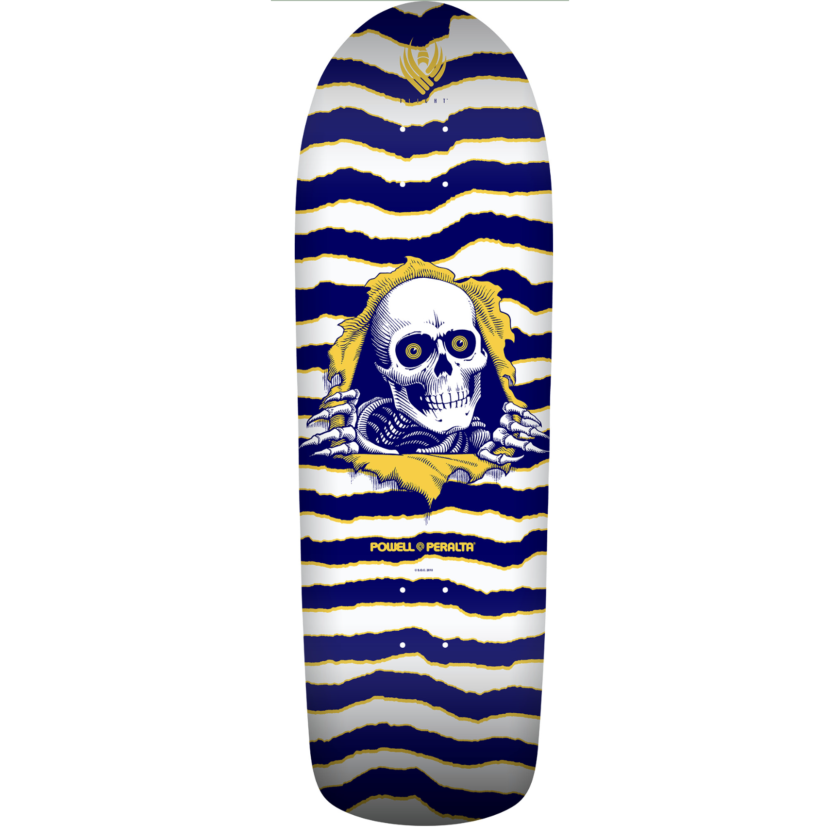 Powell Peralta Ripper 6 FLIGHT Deck (Blue/White/Gold) Old School at ...