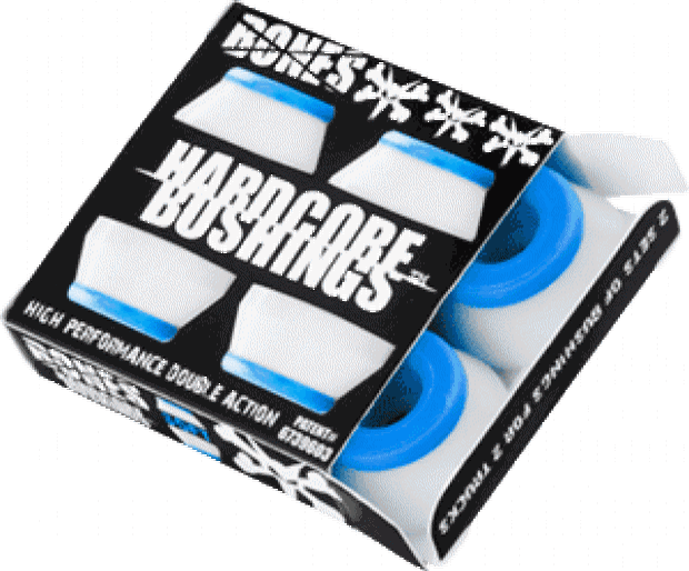 Bones Hardcore 4PC Soft Bushing White/Blue Bushings at Westside Tarpon
