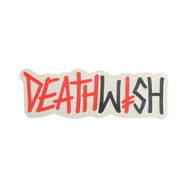 Deathwish Spray Sticker (Red/Black) Accessories Stickers at Westside Tarpon