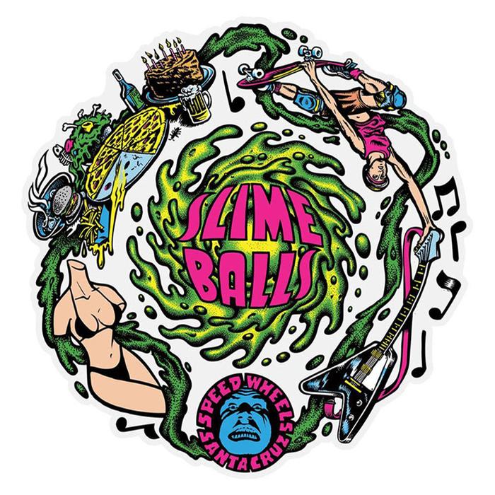 Santa Cruz Slimeballs Vomit Clear Mylar Sticker Accessories Stickers at ...