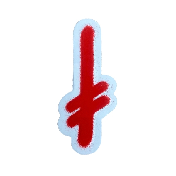 Deathwish Logo Sticker (Red) Accessories Stickers at Westside Tarpon