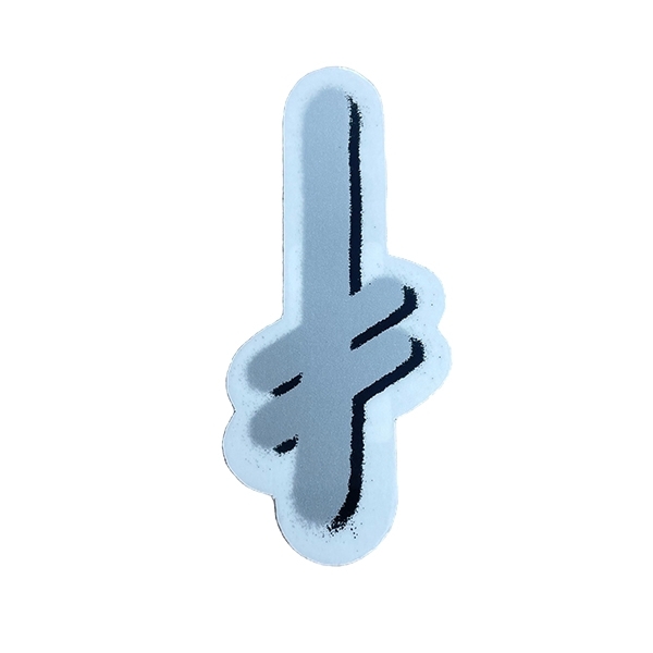 Logo Sticker (Silver/Black)