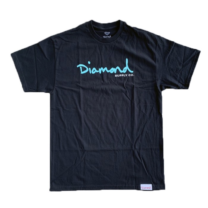 Diamond Supply Company OG Script (Black/Diamond Blue) Clothing Shirts ...