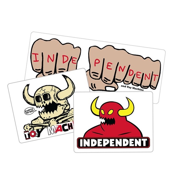 Toy Machine Independent x Toy Machine Sticker Pack Accessories Stickers ...